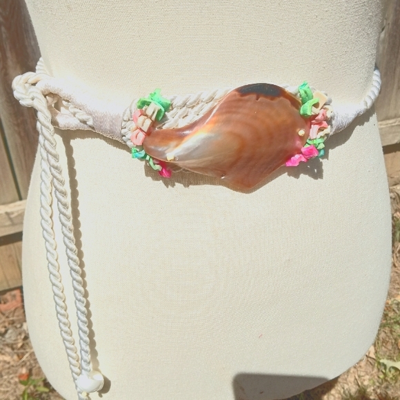 Vintage | Accessories | Vintage Seashell Twisted Belt | Poshmark